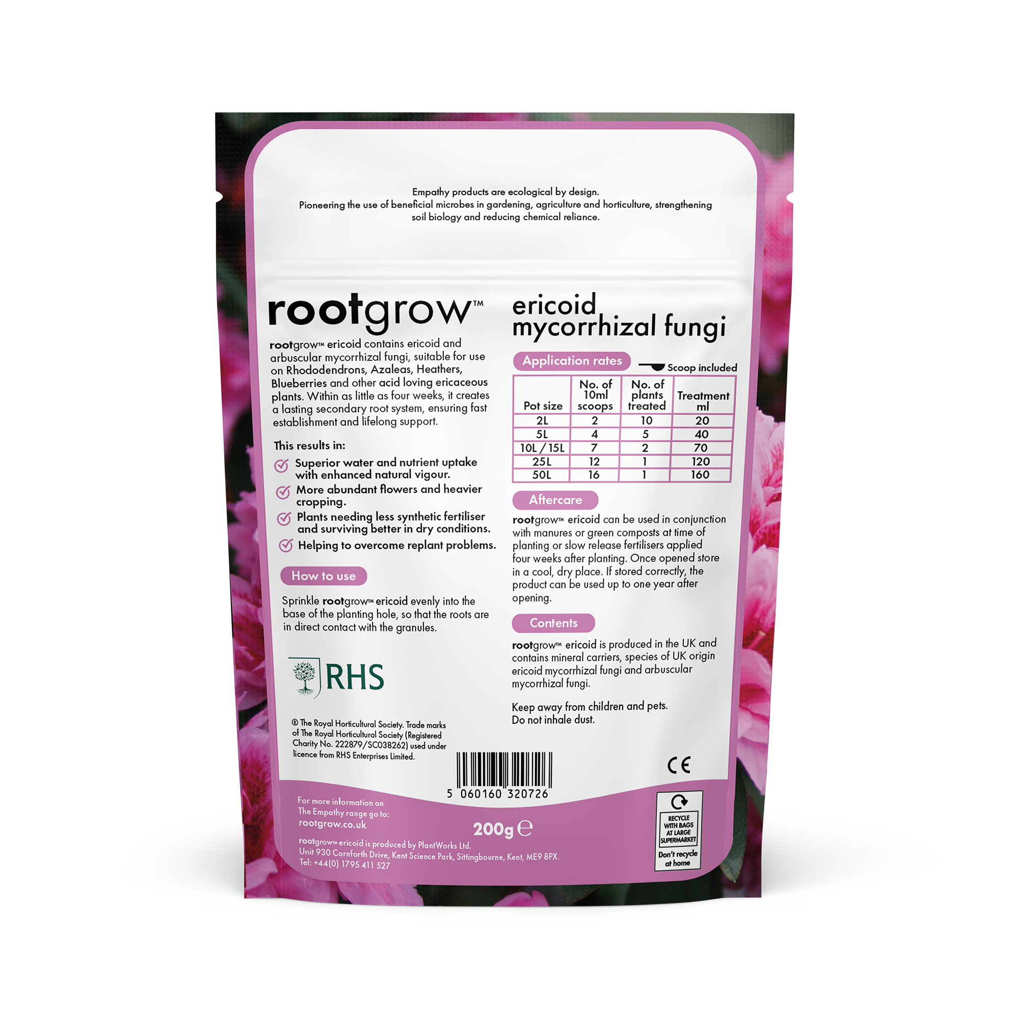 Rootgrow - Rootgrow Ericoid Mycorrhizal Fungi - Blackmoor Nurseries