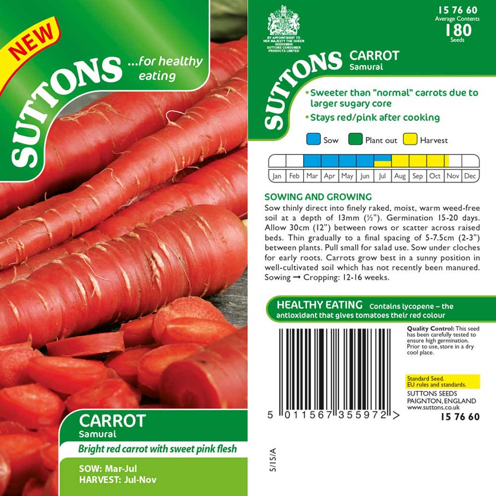 Seeds - Carrot Samurai For Sale | Buy Online - Blackmoor Nurseries