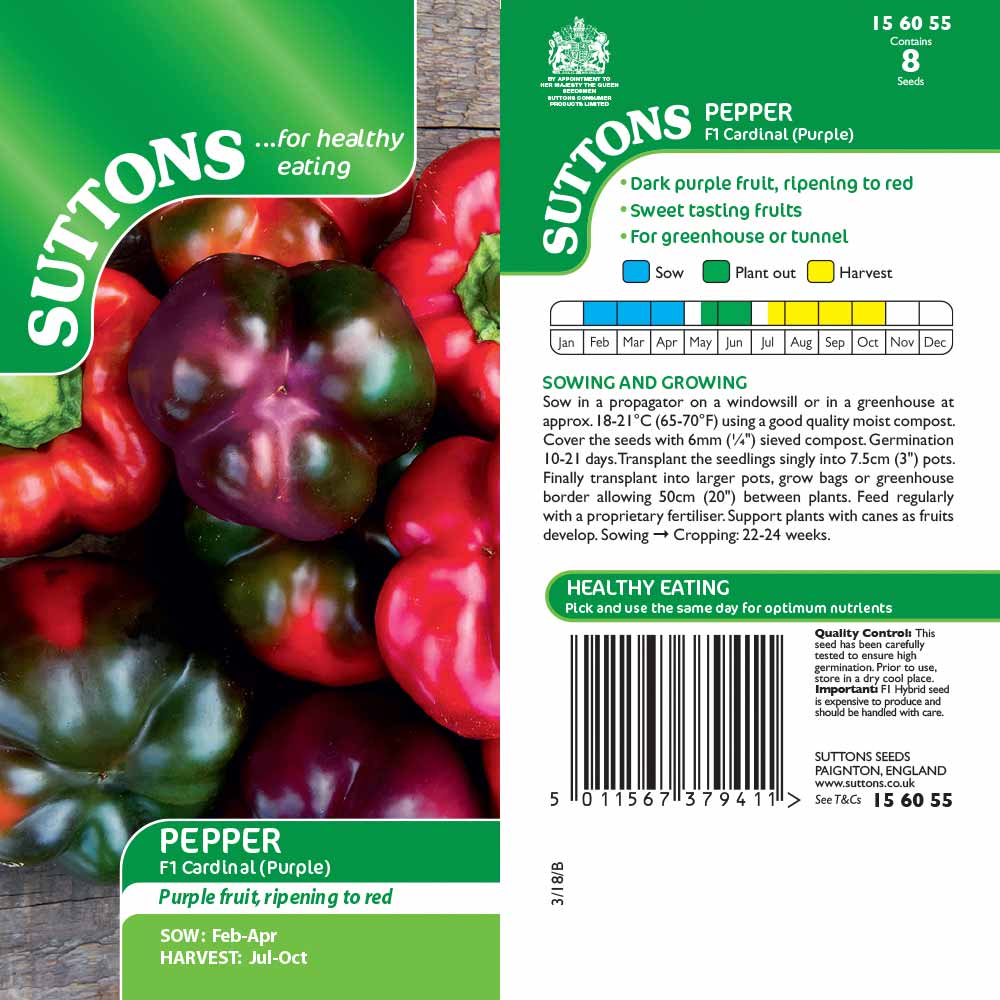 Seeds - Pepper F1 Cardinal For Sale - Blackmoor Nurseries