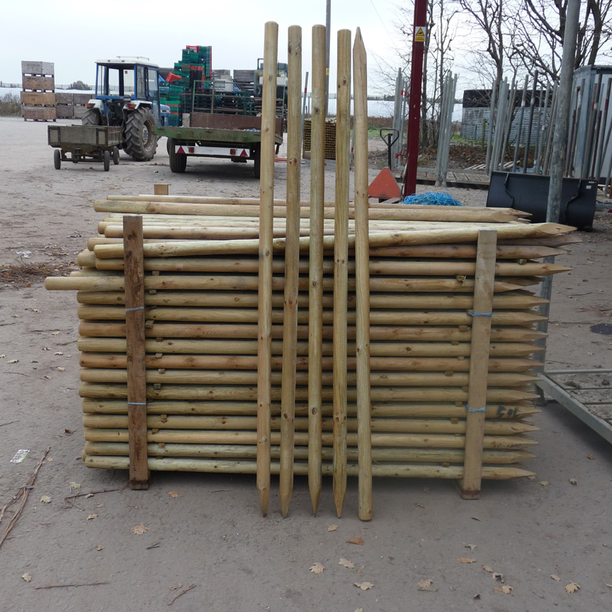 Tree Stakes Machine Rounded Stakes - Blackmoor Nurseries